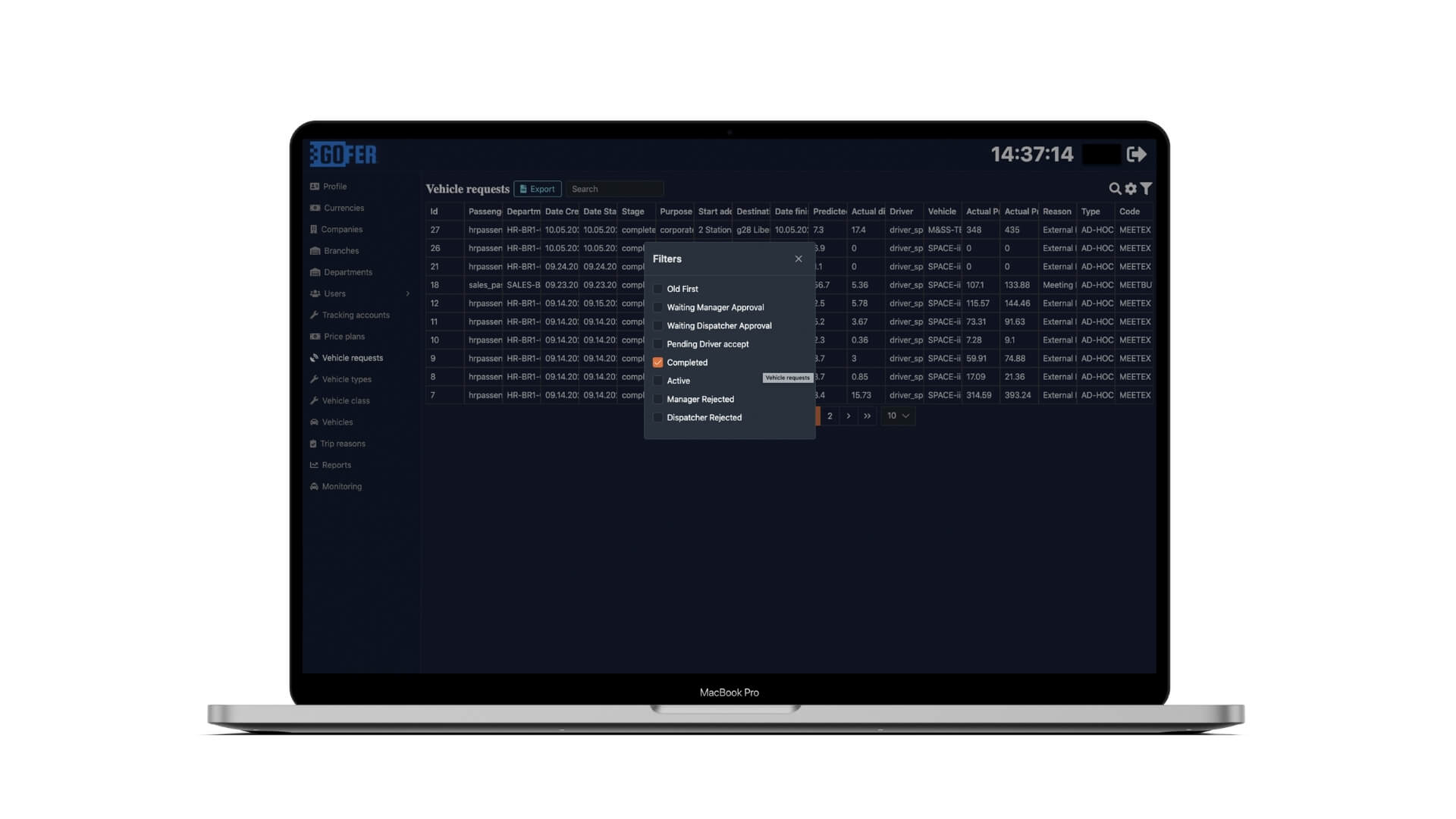 Staff Transport Management | Company Car Management | GOFER